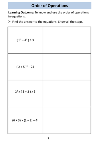 Level 1 Functional Skills Maths - Order of Operations (BIDMAS) Workbook ...