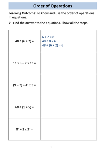 Level 1 Functional Skills Maths - Order of Operations (BIDMAS) Workbook ...