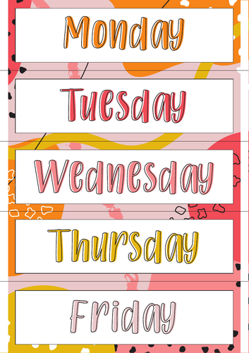 Day of the week labels | Teaching Resources