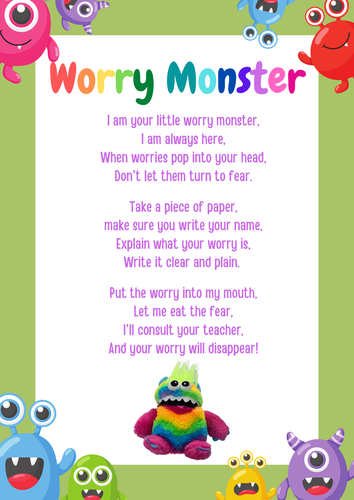Worry Monster Poem | Teaching Resources