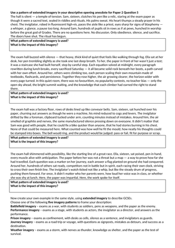 Anecdote Lead Paragraphs for Paper 2 Question 5 | Teaching Resources