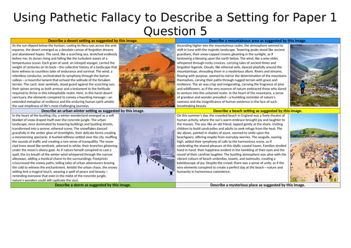 Using Pathetic Fallacy to Describe a Setting for Paper 1 Question 5 ...