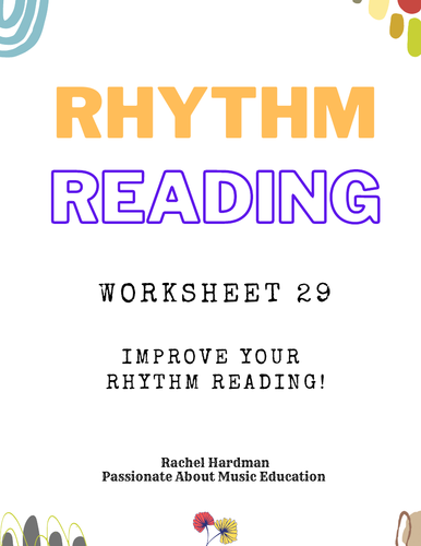 Worksheet 29 - 6/8 Rhythm Reading for KS3 & KS4 music | Teaching Resources
