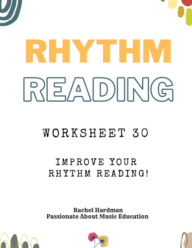 Worksheet 30 - 6/8 Rhythm Reading for KS3 & KS4 music | Teaching Resources