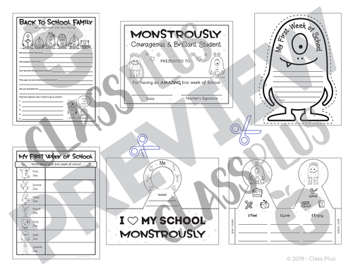 Back to School | Monsters Love School Activities | Teaching Resources