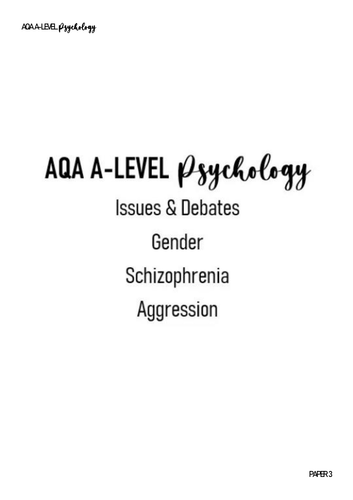 AQA A-Level Psychology Paper 3 Essays Bundle | Teaching Resources