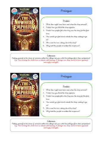 The Nowhere Emporium Reading Planning | Teaching Resources