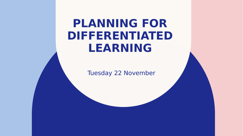 Planning for Differentiated Learning | Teaching Resources