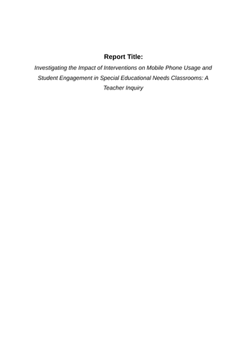 PGCE Essay 4000 word Report - TEACHER INQUIRY/ENQUIRY recent 2023 ...