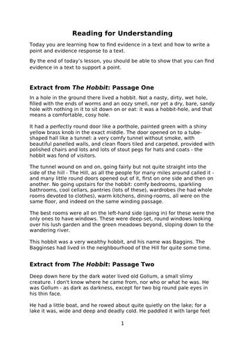 Writing Point and Evidence Paragraphs | Teaching Resources