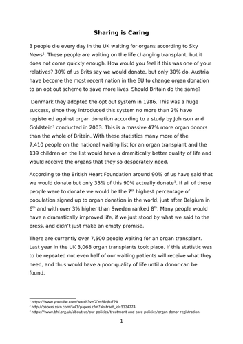 Sample Discursive Essays | Teaching Resources