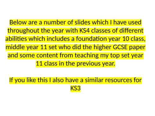 Mixed KS4 Starters - All abilities | Teaching Resources