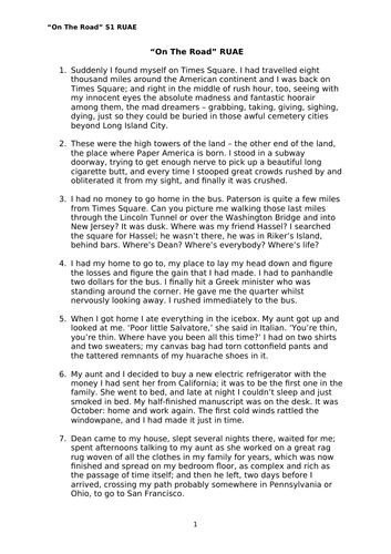 RUAE / Close Reading Practice Assessment | Teaching Resources