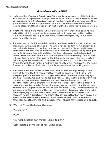 RUAE / Close Reading Practice Assessment | Teaching Resources