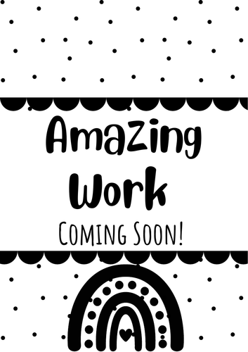 Amazing work Posters | Teaching Resources