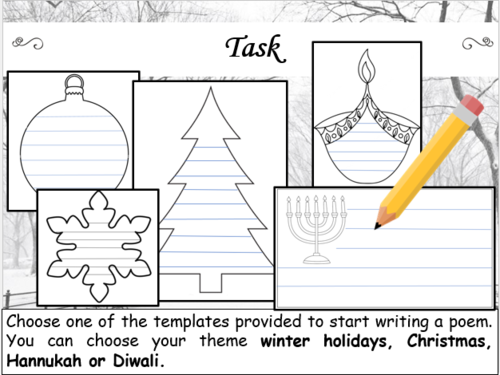 Writing - Season Poetry - Winter Festivities Poem - Lesson 6 - KS1/KS2 ...