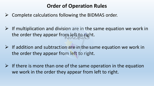Order of Operations (BIDMAS) - Level 1 Functional Skills Maths ...