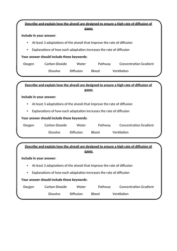 KS3 Science: Gas Exchange in the Lungs Lesson & Activities | Teaching ...