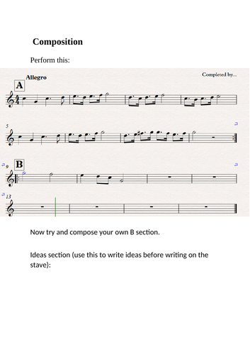 GCSE Eduqas Music - Binary Form | Teaching Resources