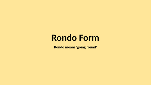 GCSE Eduqas Music - Rondo Form | Teaching Resources