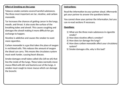 KS3 Science: The impact of exercise, asthma & smoking on human gas ...