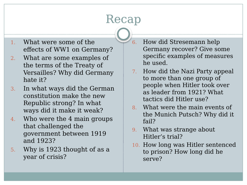 Unit 2: Lesson 3 - How far did the Nazis change tactics after 1924 ...