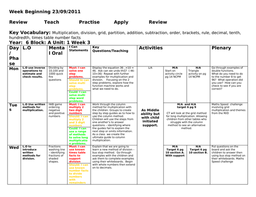 Back to School Year 5 Autumn Term Mathematics 4 Groups | Teaching Resources