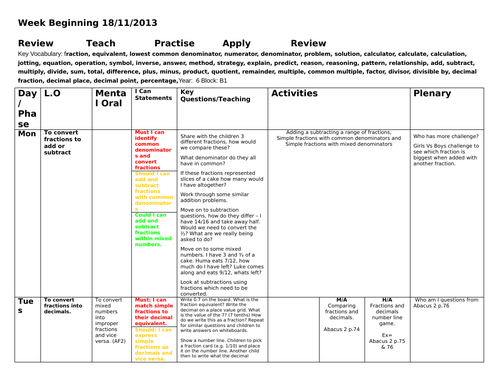 Back to School Year 5 Autumn Term Mathematics 4 Groups | Teaching Resources
