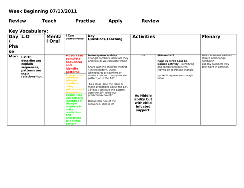 Back to School Year 5 Autumn Term Mathematics 4 Groups | Teaching Resources