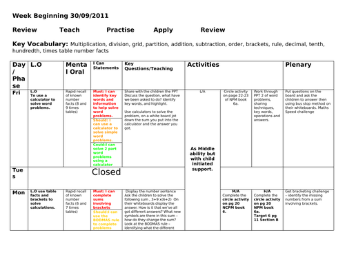 Back to School Year 5 Autumn Term Mathematics 4 Groups | Teaching Resources