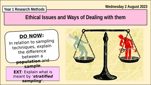 A-Level Psychology - ETHICAL ISSUES AND WAYS OF DEALING WITH THEM [Year ...