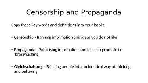 Unit 3: Lesson 5 - Propaganda | Teaching Resources