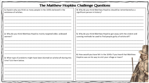 Matthew Hopkins & Witchcraft | Teaching Resources
