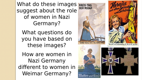 Unit 4: Lesson 1 - Women in Nazi Germany | Teaching Resources
