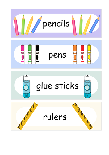 Pastel dyslexia friendly tray labels | Teaching Resources