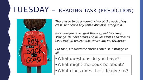 Boy at The Back of the Class Guided Reading (Year 4/5/6) | Teaching ...