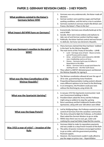 Weimar and Nazi Germany revision resources | Teaching Resources