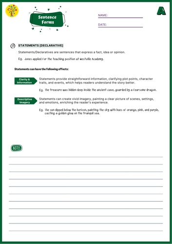 Sentence Forms | Teaching Resources