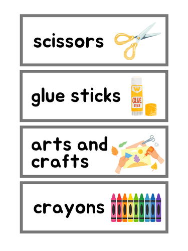 Stationery Drawer Labels | Teaching Resources