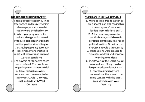 Unit 2: Lesson 3 - Prague Spring | Teaching Resources