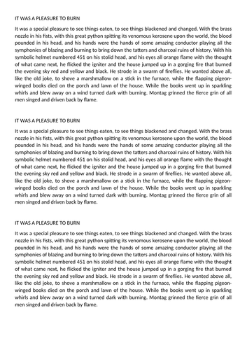 Lessons on 'Farenheit 451' | Teaching Resources