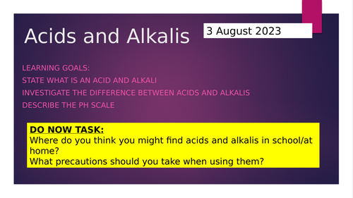 KS3 Science Acids and Alkalis | Teaching Resources