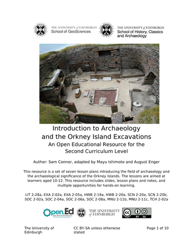 Introduction to Archaeology: Lesson 1 | Teaching Resources