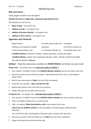 AQA GCSE Practicals | Teaching Resources