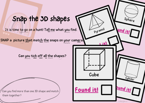 3D SHAPES HUNT | Teaching Resources