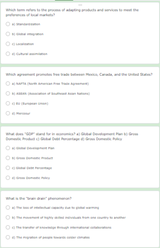 AQA A Level Geography Global Systems and Governance Google Forms ...