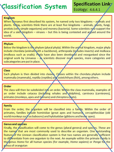 A Level Biology: Evolution & Classification Workbook | Teaching Resources