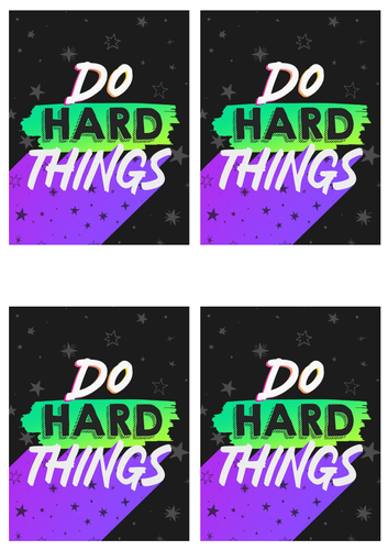 Do Hard Things- classroom motivation lesson and resource pack ...
