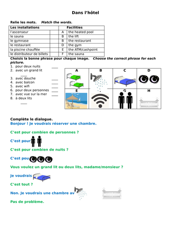 Dans l’hôtel - booklet | Teaching Resources