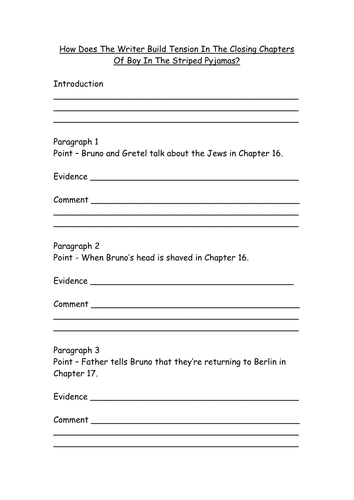 Boy in the Striped Pyjamas Pajamas Resources | Teaching Resources